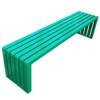 Generic Gartenb&auml;nke Metall Ohne Lehne 2 Sitzer Balkonbank Wetterfest Robuste Parkbank f&uuml;r Terrasse Schulhof Garten Balkon, Keine Montage Erforderlich(Green,39