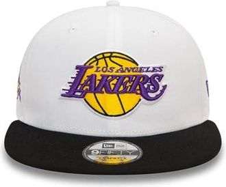 New Era 9FIFTY Casquette Snapback LA Lakers White Crown Patch Noir, multicolore, S/M