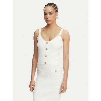 Guess Top W5YR10 Z0130 Wei&szlig; Regular Fit