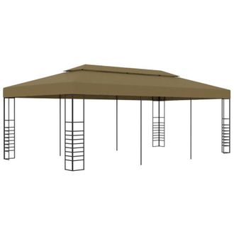 vidaXL Vidaxl - Belv&eacute;d&egrave;re 6x3x2,7 m Taupe 180 g/m&sup2;