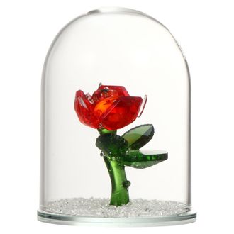 OSALADI Kristallrose im Glasdom mit Unsterblicher Roter Handgefertigte Blumendekoration f&uuml;r Hochzeitsfeiern Romantisches Geschenk f&uuml;r Frauen Ewige Blume als S