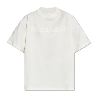 Jil Sander T-Shirt mit Logo - - Tops - Damen - Wei&szlig; - XS