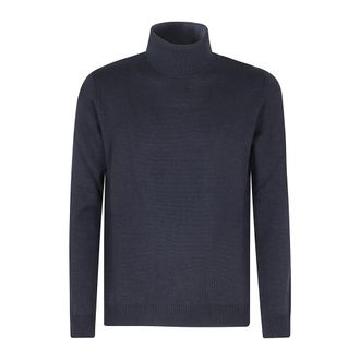 Roberto Collina Homme, Pulls, Bleu, Taille: S Pull Chic Dolcevita