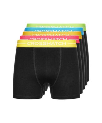 Crosshatch Herren Boxershorts Shorts (5 Stück) ASTRAL Multipack Unterwäsche Geschenkset Herrenfarbe Boxershorts(S/Astral-Black)
