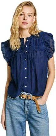 Pepe Jeans London Diallo Chemise, Bleu (Bleu océan), S Femme