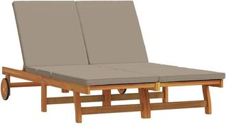 vidaXL Vidaxl - Transat 2-personne Marron 125 x 200 x 84cm Bois dacacia massif
