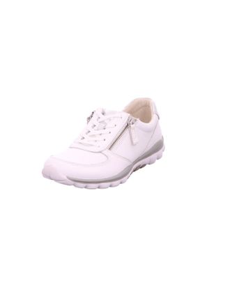 Gabor Sneaker low Komfort Schn&uuml;rschuh Damen 66.968 51 Echtleder in wei&szlig;