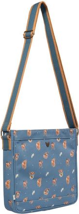 Wrendale Designs Umh&auml;ngetasche Farmyard Friends Kuh, blau, Standard
