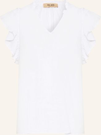 Mos Mosh Mos Mosh Blusenshirt Mmtea Aus Leinen Mit R&uuml;schen weiss