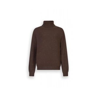 Liu Jo Femme, Pulls, Brun, Taille: 38 FR Col roul&eacute; avec micro-sequins