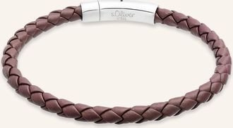 s.Oliver S.Oliver Armband Aus Echtleder braun