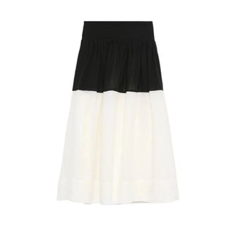 Sea NY Femme, Jupes, Noir, Taille: 38 FR Jupe A-line bicolore