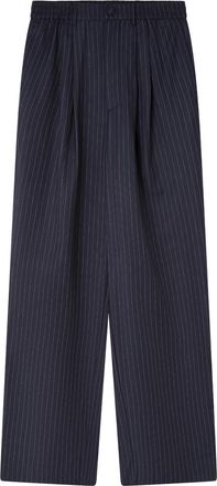 Springfield Damen Pleated Chino with Elastic Waistband Federm&auml;ppchen, blau, 40