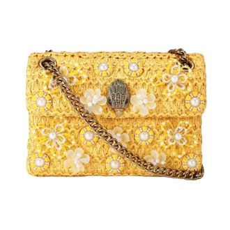 Kurt Geiger Femme, Sacs, Jaune, Taille: ONE Size Mini Sac Bandouli&egrave;re Kensington