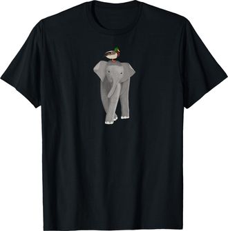 jz.birds Ente mit Elefant Vogel Vogelbeobachter Biologe Tier T-Shirt