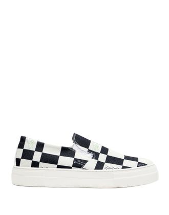 8 by YOOX LEATHER LOW-TOP FLATFORM SLIP-ON SNEAKERS