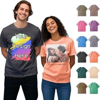 Generic Tee Shirt Personnalisable pour Hommes/Femmes/Enfants T Shirt Personnalis&eacute; Ajouter du Arbitraire Texte/Image/Logo T-Shirt Personnalis&eacute; Avant/Arri&egrave;re Ca