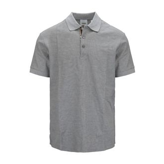 Burberry Button Polo Shirt - - Tops - Herren - Grau - M