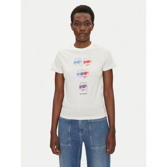 Karl Lagerfeld T-Shirt A2W17112 &Eacute;cru Regular Fit