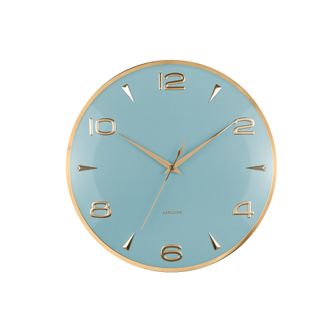 Karlsson Wanduhr Sienna Glow - Blau - 40.6x5x40.6cm - Rund - Eisen - Wanduhr Modern Wohnzimmer - Wanduhren