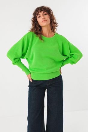 SKFK Damen vegan Strickpullover Ibar Gr&uuml;n