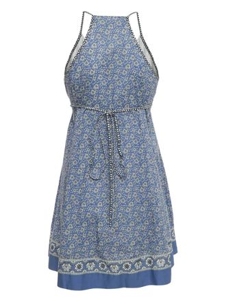 Chlo&eacute; robe courte en coton imprim&eacute;e - Bleu