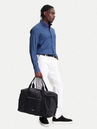 Calvin Klein Wochenendtasche Calvin Klein Sleek Nylon Weekender Bag LV04D3043G Schwarz