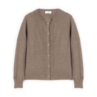 Motivi Femme, Pulls, Beige, Taille: 38 FR Cardigan Tricot 100% Cachemire