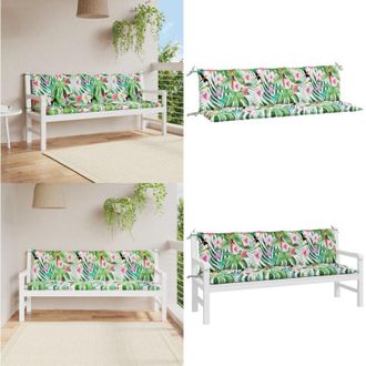 vidaXL Coussins de banc de jardin lot de 2 multicolore tissu Oxford - Coussin De Banc - Coussin Dext&eacute;rieur - Coussin D&eacute;coratif - Housse De Coussin