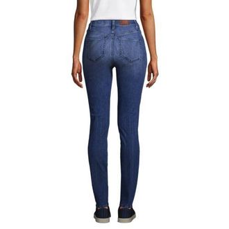 Lands End Lift & Form Jeans Skinny Fit, High Waist, in Indigo, Damen, Gr&ouml;&szlig;e:34 71 petite, Blau, Baumwolle/Polyester-Mischung, by Lands End