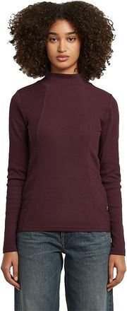 G-Star A line Slim Rib Mock t ls wmn