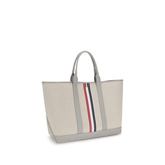 Thom Browne Mens Gray Fabric Shoulder Bag