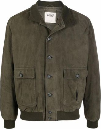 Valstar Homme, Vestes, Vert, Taille: XL Valstarino Veste Bomber Col Haut en Daim