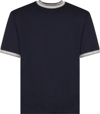 Eleventy Homme, Tops, Bleu, Taille: S T-Chemises