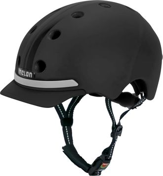 Melon Fahrradhelm E-Series &raquo;Black Ice&laquo; f&uuml;r Damen & Herren | sicherer Cityhelm mit Beleuchtung | Front- und R&uuml;cklicht | XL-XXL (58-63 cm) | schwarz