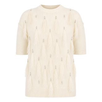 Max Mara Obl&ograve; Rundhals-Strick - - Knitwear - Damen - Beige - XS