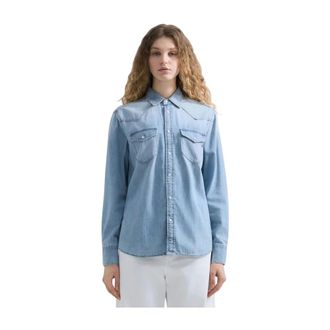 Replay Damen, Blusen & Hemden, Blau, LGr&ouml;&szlig;e