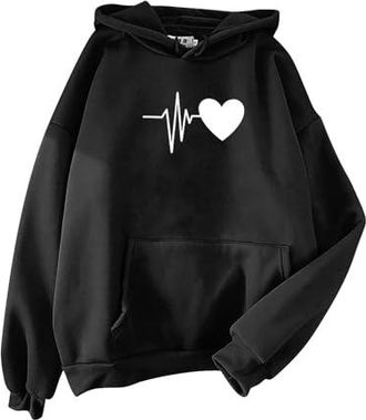 Generic Sweat à capuche décontracté pour femme - Sweat à capuche tendance avec capuche uni - Vêtements élégants pour femmes - Haut élégant - Loisirs - Adolesc