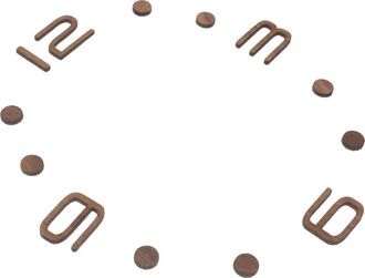 Valiclud Arabische Holzziffern Satz Aus Schwarzem Walnussholz Selbstgemacht Wanduhr Zubehör Mit Runden Punkten Geräuschloses Vintage Design Für Wohnraumdekorat