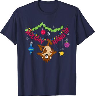 Looney Tunes Christmas Taz Holiday Hang Up T-Shirt