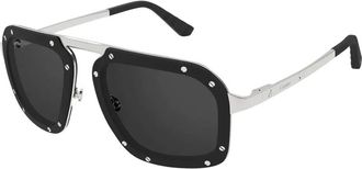 Cartier Santos Aviator Sonnenbrille - - Accessories - unisex - Grau - 55 MM