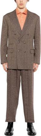 Brunello Cucinelli Blazer Double-Bouton - Homme - Vestes - Brun - Taille: XL