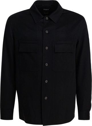 Ermenegildo Zegna Homme, Vestes, Noir, Taille: M Veste de Luxe en Cachemire Noir Aw25