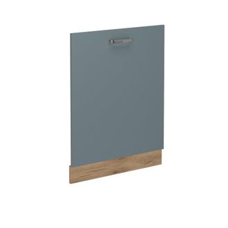 Vicco Geschirrsp&uuml;lblende R-Line, Geschirrsp&uuml;ler Frontt&uuml;r, Blau-Grau, 60 cm ohne Arbeitsplatte