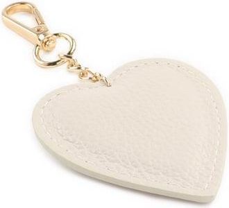 Saison 1865 Herz-Schlüsselanhänger aus Leder - Beige