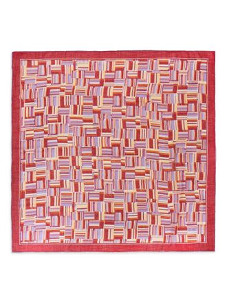 Loro Piana écharpe à motif géométrique - Rouge