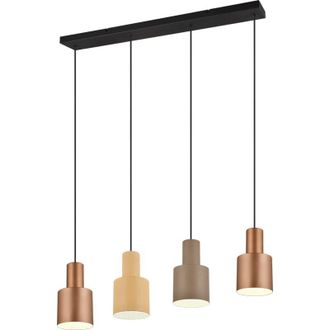 Trio Leuchten Suspension 4xE27 max 40W multicouleur métal taupe - Trio - Agudo