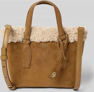 HUGO BOSS Umh&auml;ngetasche mit Teddyfell Modell Sandy Mini Tote