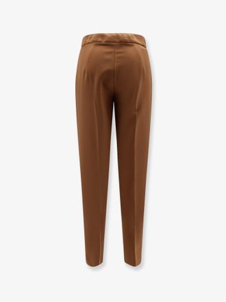 Max Mara Womens Pegno Trousers Viscose Blend Brown