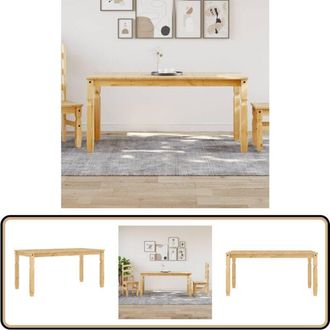 vidaXL Vidaxl - Table à manger Corona 160x80x75 cm bois massif de pin - Table à Manger - Table En Bois - Table Ronde - Table Rectangulaire - Mobilier De